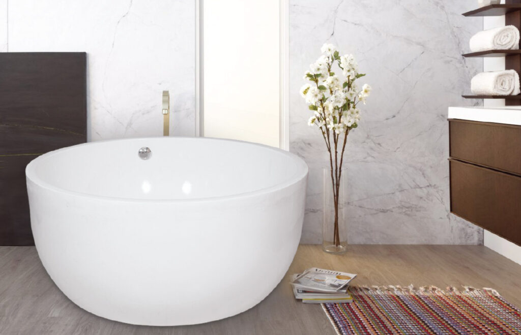 Victoria- Round shaped Acylic Freestand Bathtub. - Home Build Store